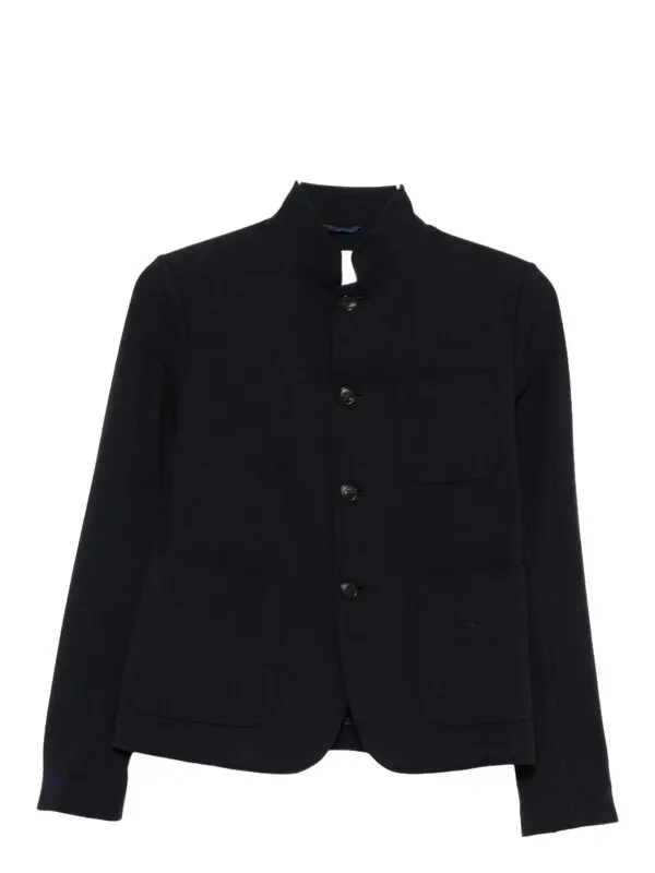 CIRCOLO 1901 Mandarin-collar Patch-pocket Jacket - Black