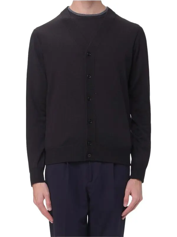 PAOLO PECORA Long-sleeve Cardigan - Black