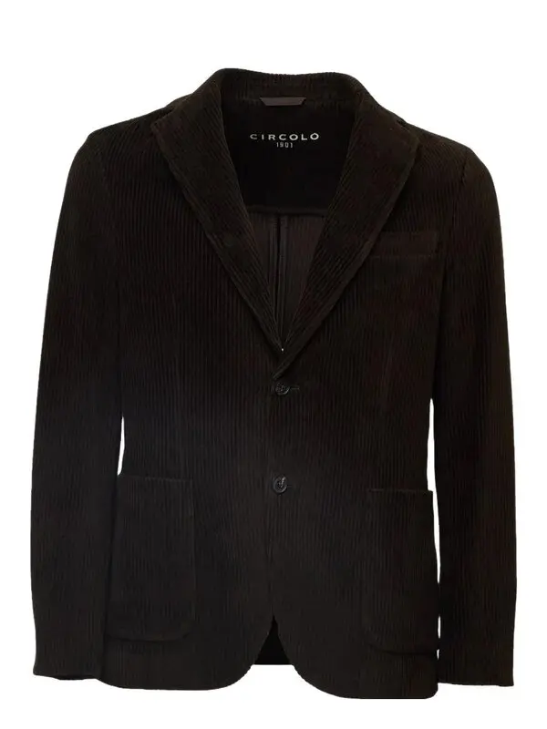 CIRCOLO 1901 T Corduroy Two-button Blazer - Black
