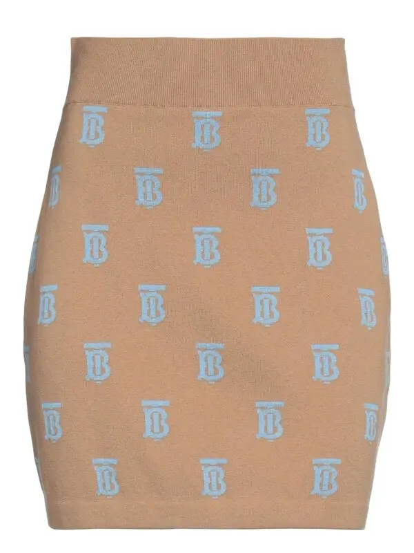 Burberry Slimfit Knit Midi Skirt - Nude