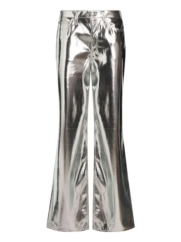 Rag & Bone Loose-fit Metallic Trousers - Silver