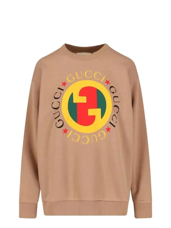 Gucci Heavy Felted Cotton Sweatshirt - Brown