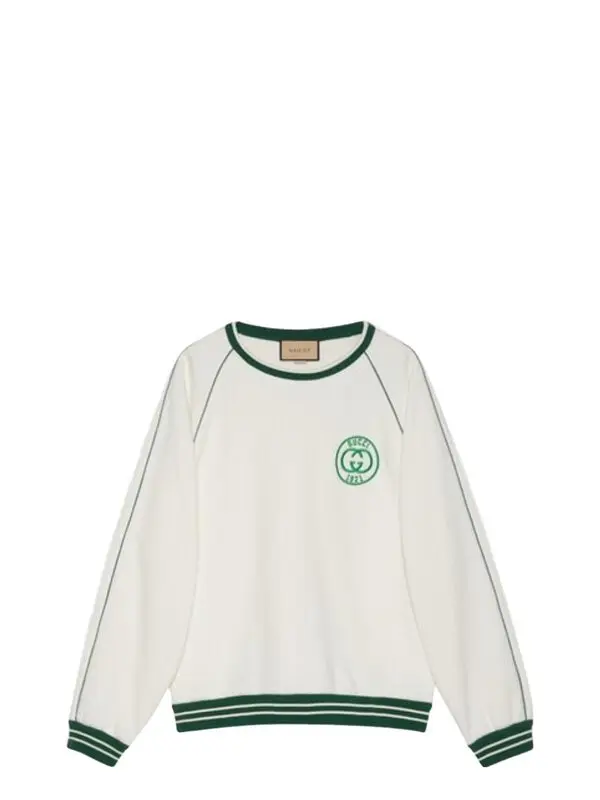 Gucci Logo-embroidered Cotton Sweatshirt - White