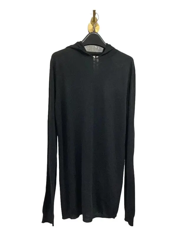 Rick Owens Hooded Virgin Wool Jumper - Black