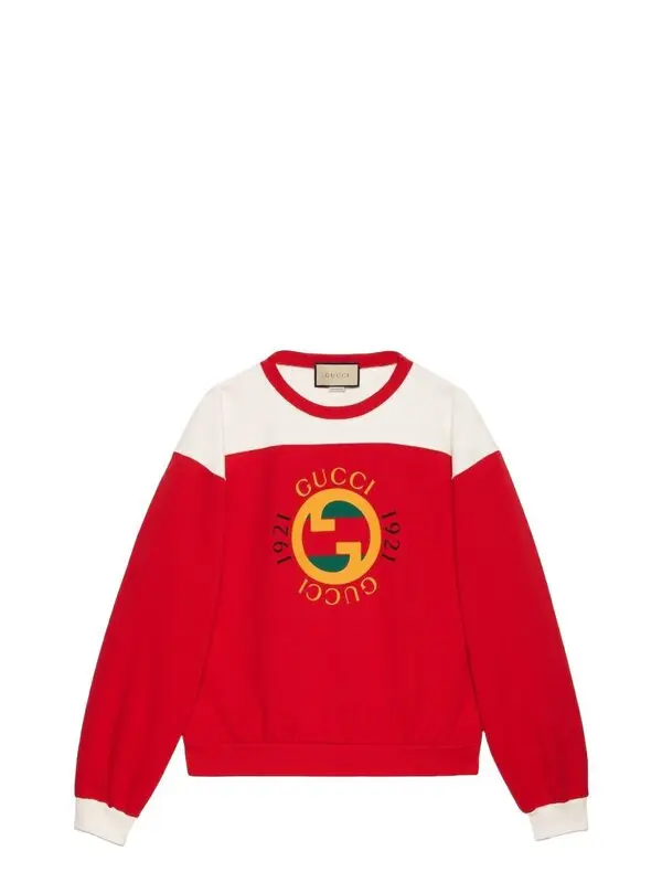 Gucci Interlocking G Jersey Sweatshirt - Red