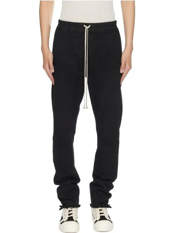 Rick Owens Elasticated Drawstring Waistband Trousers - Black