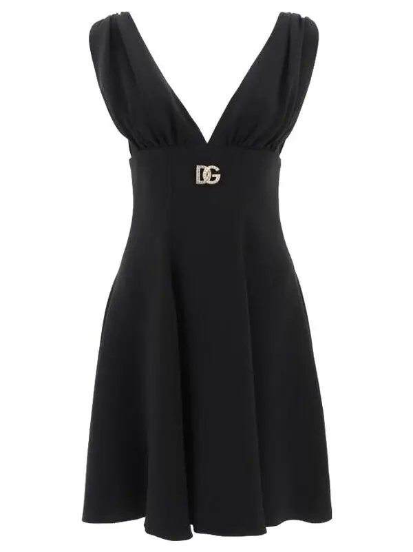 Dolce & Gabbana Dg Embellished Mini Dress - Black