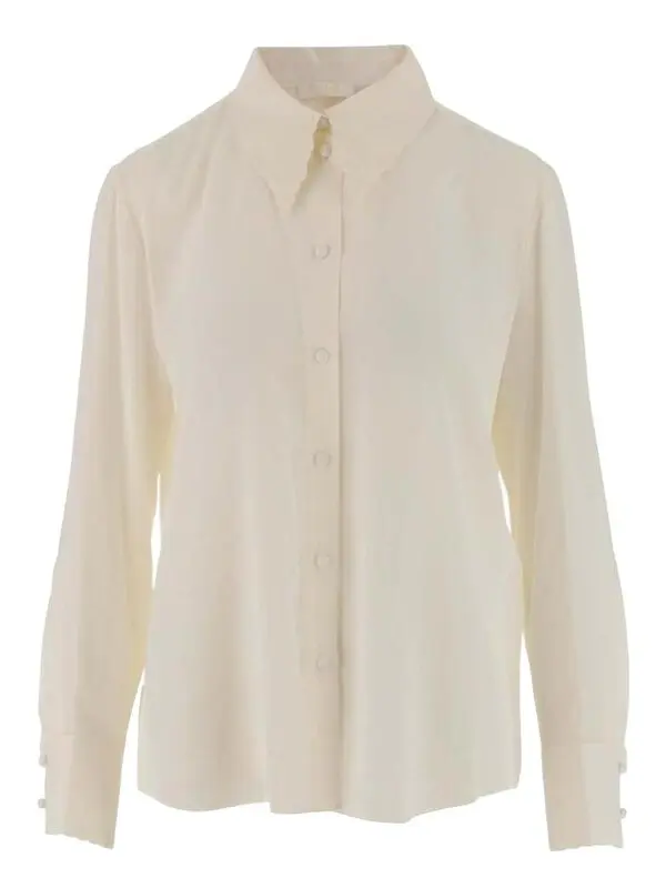 Chloé Long Sleeve Button-down Shirt - Nude