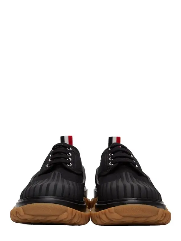 Thom Browne Molded-sole Lace-up Duck Shoes - Black