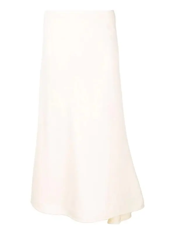JIL SANDER Asymmetrical Midi Skirt - White