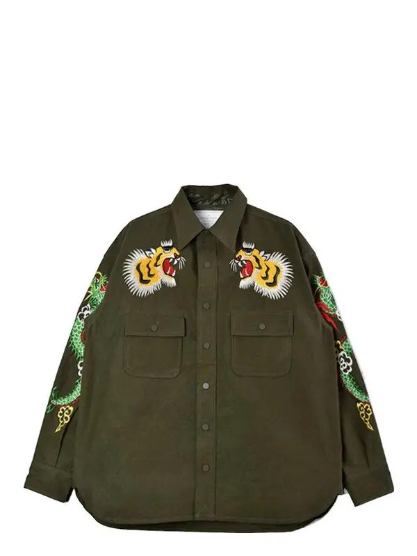 Readymade Dragon Print Shirt - Green