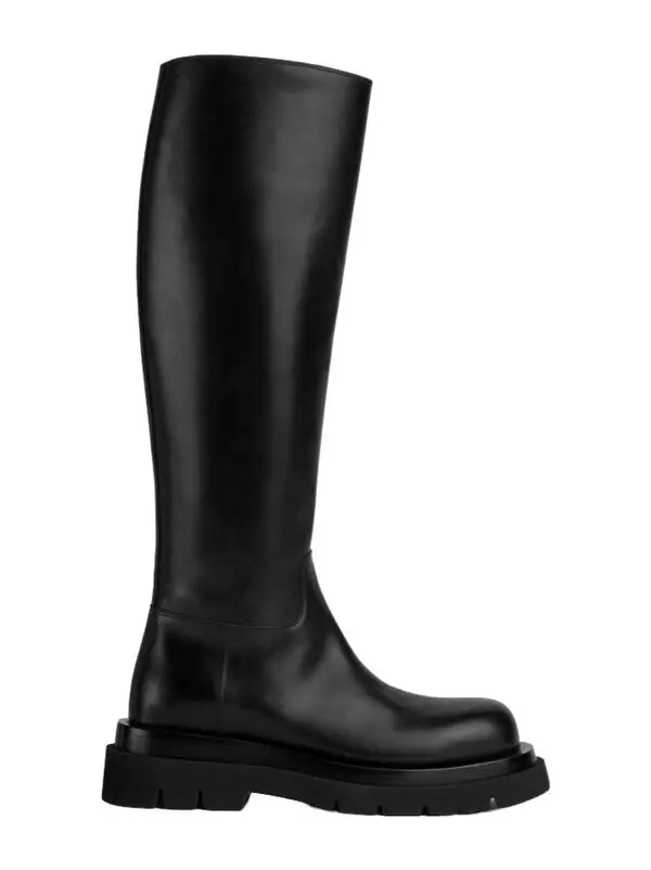 Bottega Veneta Knee High Lug Sole Boots - Black