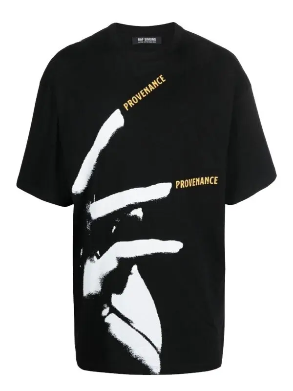 Raf Simons Logo Short-sleeved T-shirt - Black