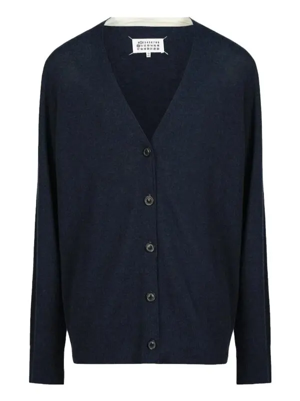MAISON MARGIELA V-neck Long-sleeved Cardigan - Black