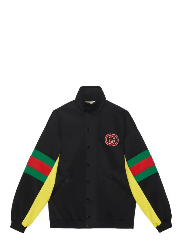 Gucci Gg Crossing Patch Buttoned Jacket - Black