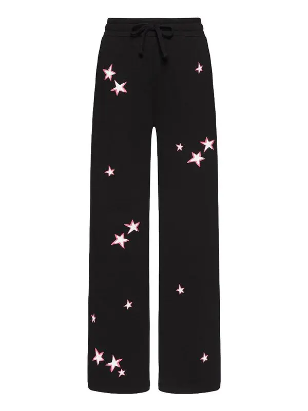 Red Valentino Pentagram Pattern Sweatpants - Black