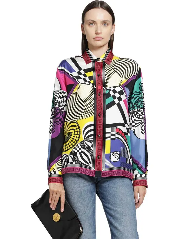 Versace Teatro Silk Twill Shirt - Multicolor