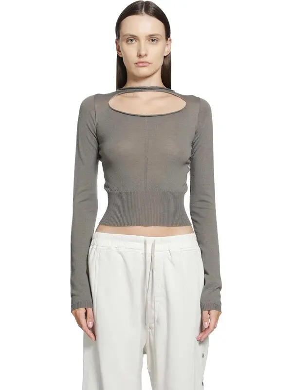 Rick Owens Tower Slashed Pull - Grey