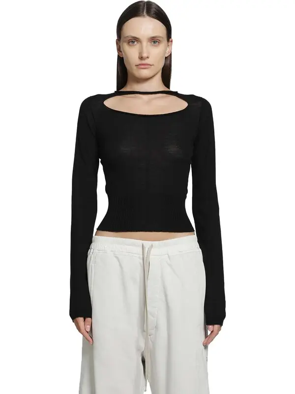 Rick Owens Tower Slashed Pull - Black