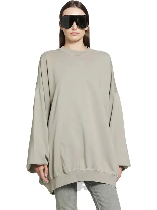 Rick Owens Tower Hun Oversized Sweatshirt - Grey
