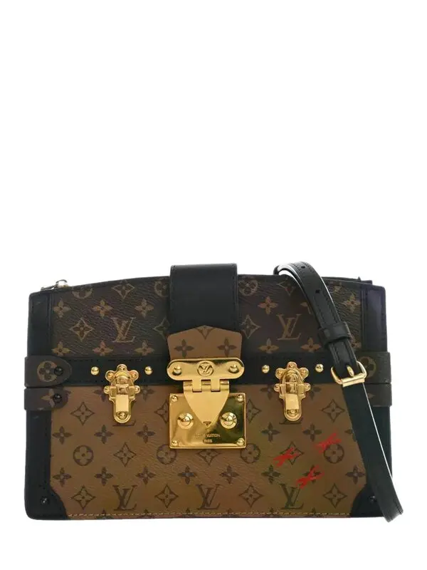 LOUIS VUITTON Monogram Reverse Trunk Clutch Crossbody Bag - Brown