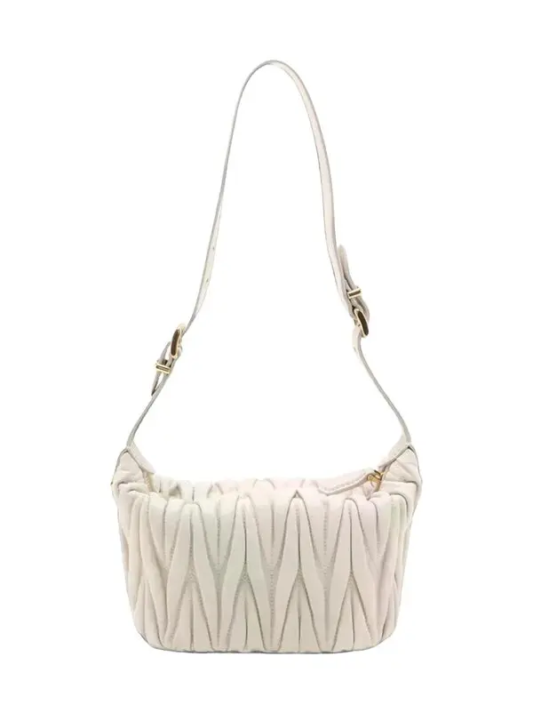 Miu Miu Matelassé Nappa Shoulder Bag - Neutrals