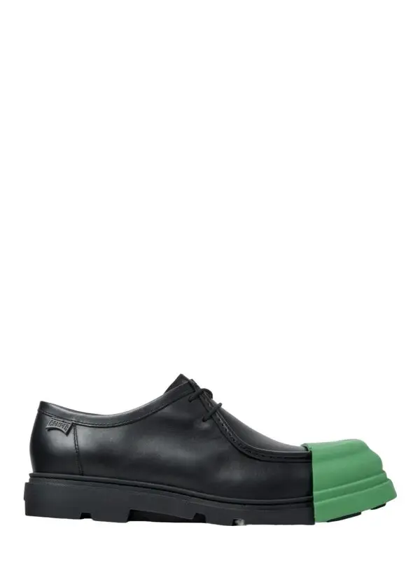 Camper Lace Up Leather Shoes With Removable Toe Caps - Multicolor
