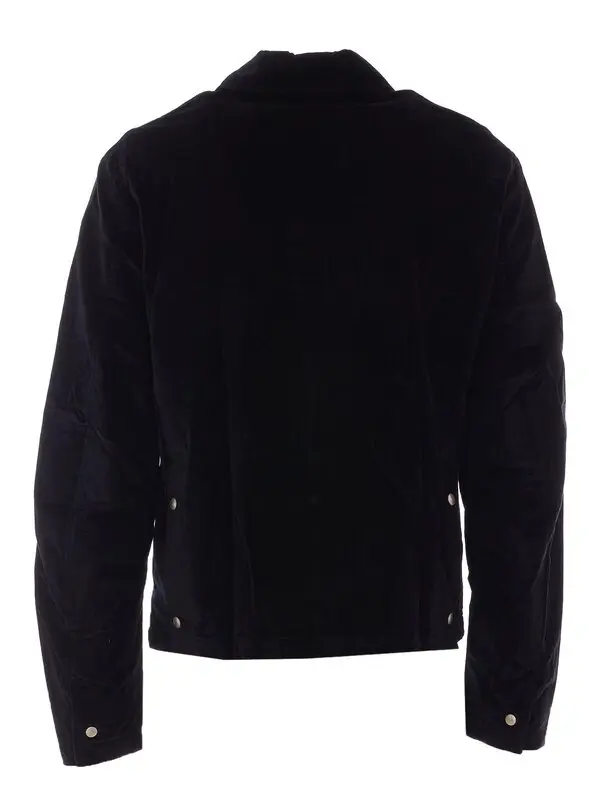 THOM KROM Zip-up Velvet Jacket - Black