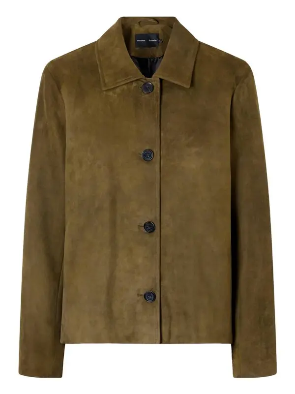 Proenza Schouler Suede Cropped Jacket - Brown