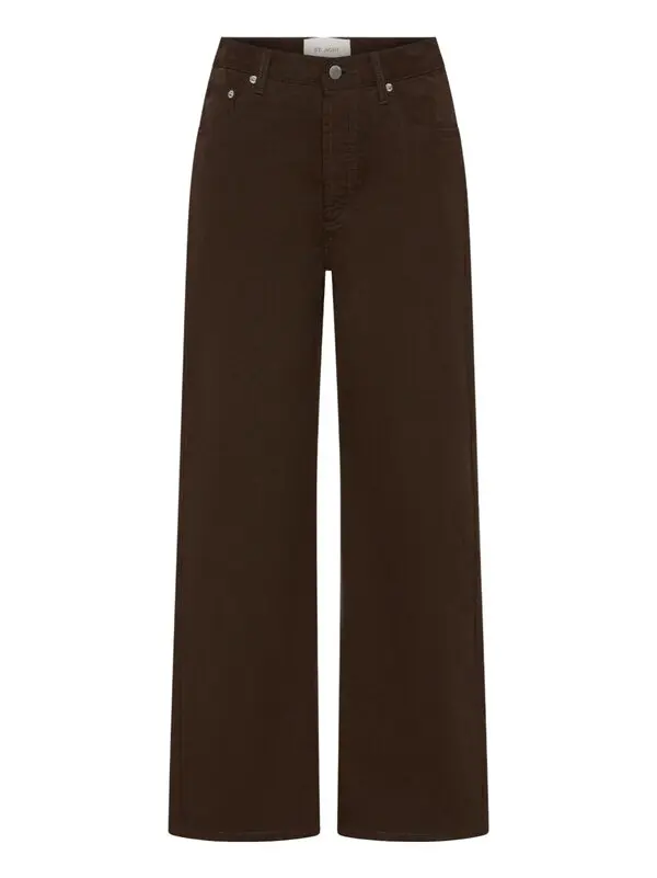 ST. AGNI Belt Loop Jeans - Bark