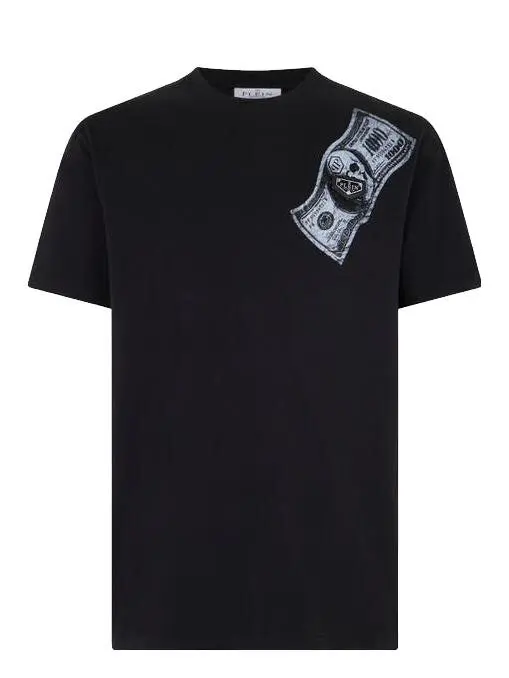 Philipp Plein T-shirt Round Neck Ss Skull - Black