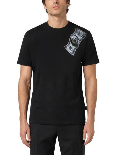 Philipp Plein T-shirt Round Neck Ss Skull - Black
