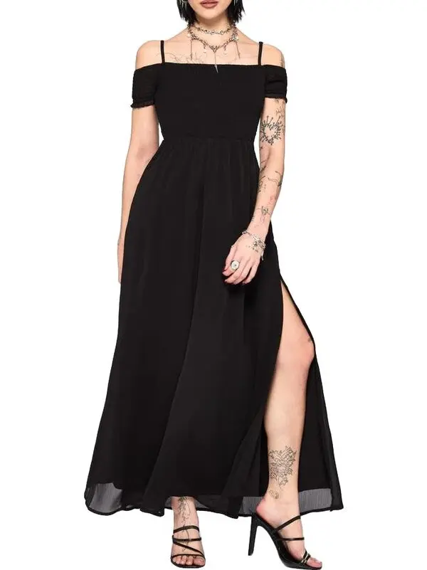 DISTURBIA Mircalla Bardot Maxi Dress - Black