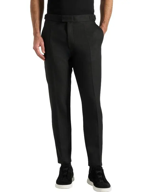 Manière De Voir Hubert Tapered Fit Tailored Trousers - Black