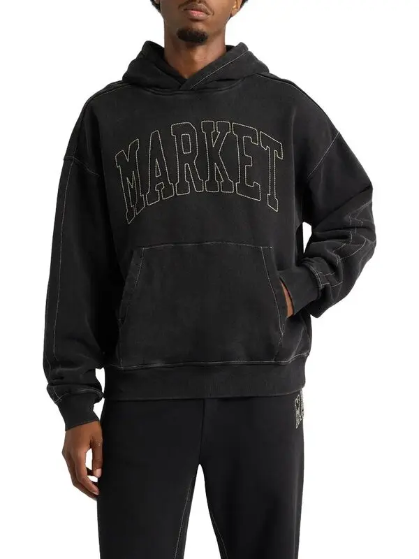 MARKET Big Stitch Hoodie - Black