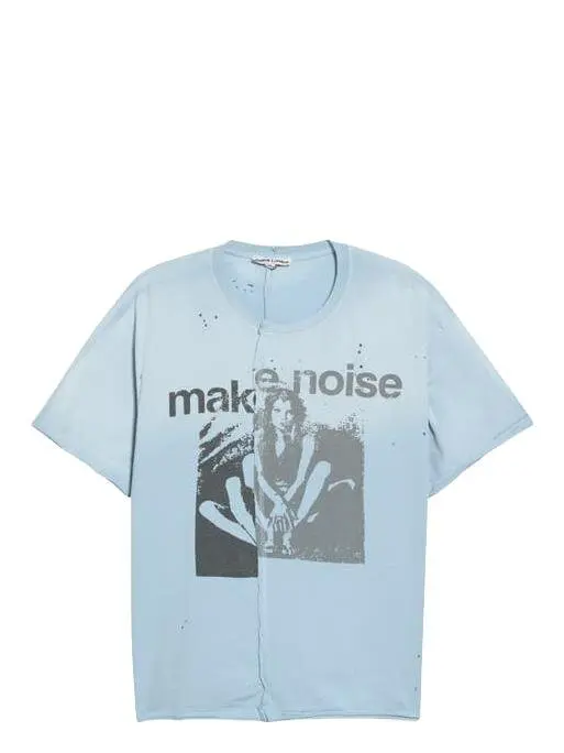 JADED LONDON Make Noise Graphic T-shirt - Blue