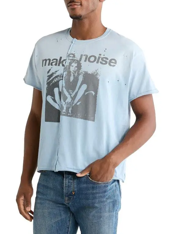 JADED LONDON Make Noise Graphic T-shirt - Blue