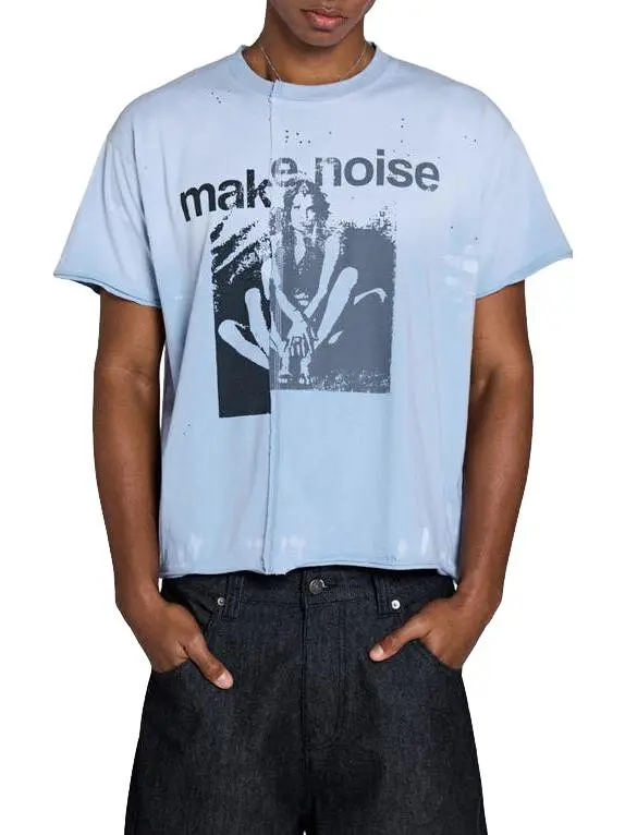 JADED LONDON Make Noise Graphic T-shirt - Blue