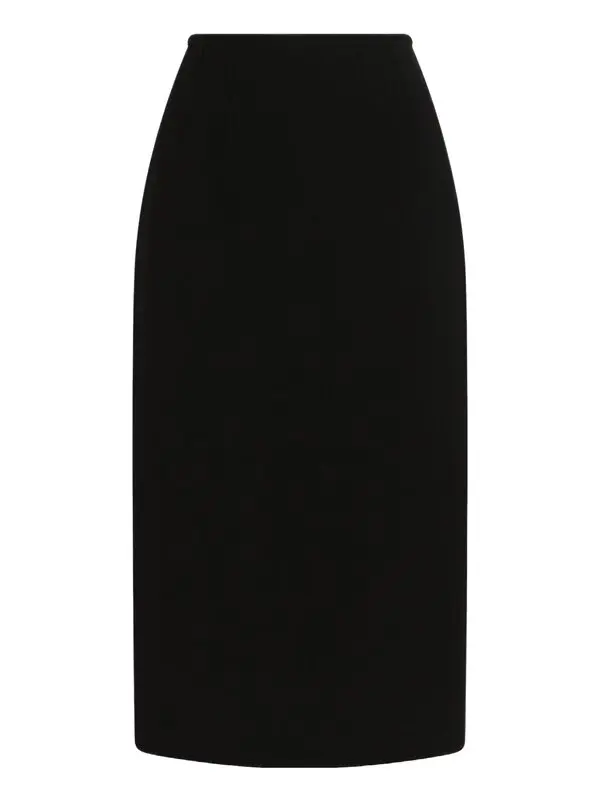 Dolce & Gabbana High Waist Midi Skirt - Black