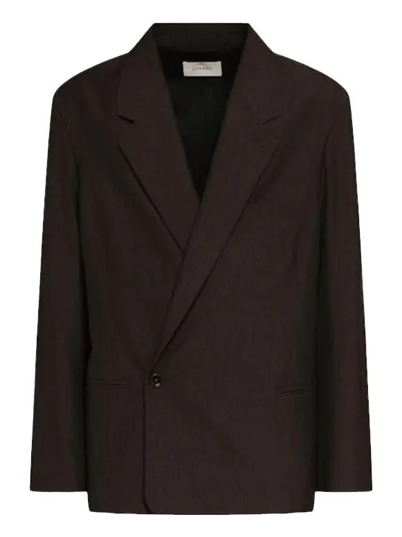 LEMAIRE Soft Double Breasted Jacket - Black