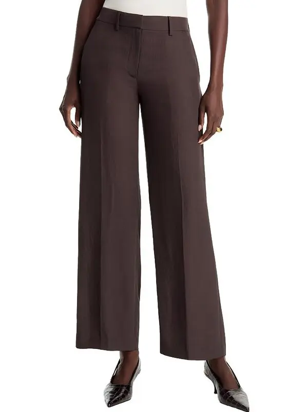 Theory Classic Straight Pants - Dark Brown
