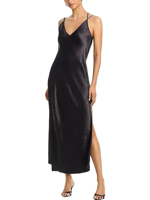 Helmut Lang Crinkle Slip Dress - Truffle