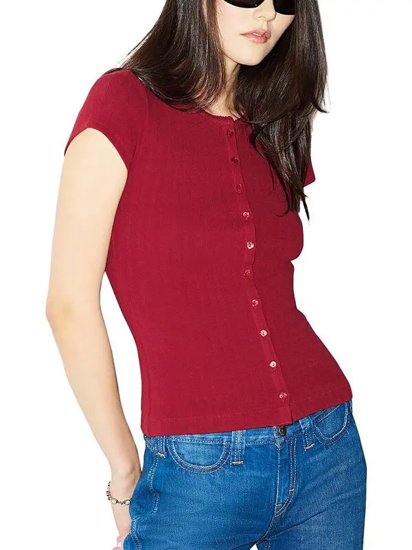 RE/DONE Emmy Short Sleeve Baby Tee - Roobios