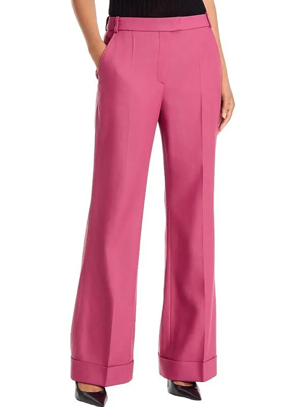BOSS Talia Flare Trousers - Open Red