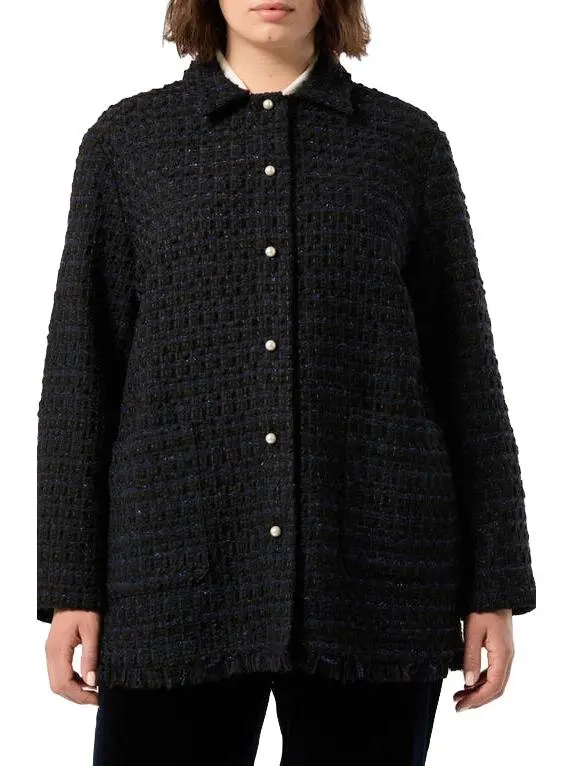 Marina Rinaldi Ariete Tweed Jacket - Blue/black