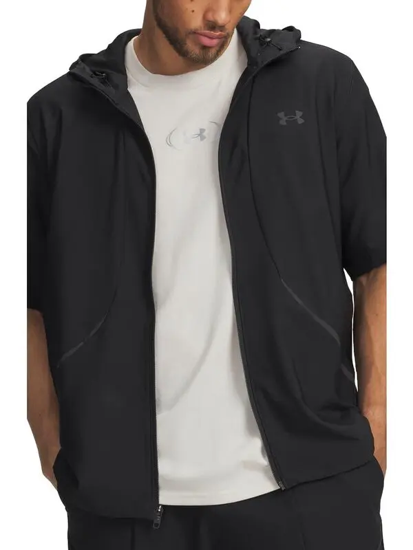 Under Armour Unstoppable Short Sleeve Full Zip Hoodie - Black// Black