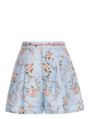 Agua Bendita Maratea Navegante High-waisted Printed Shorts - Blue