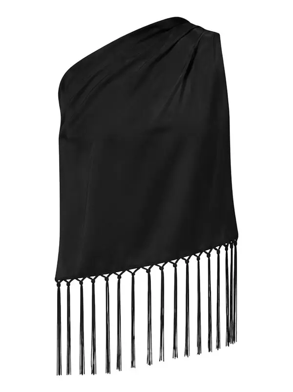 TOHEN Manon Fringe Top - Black
