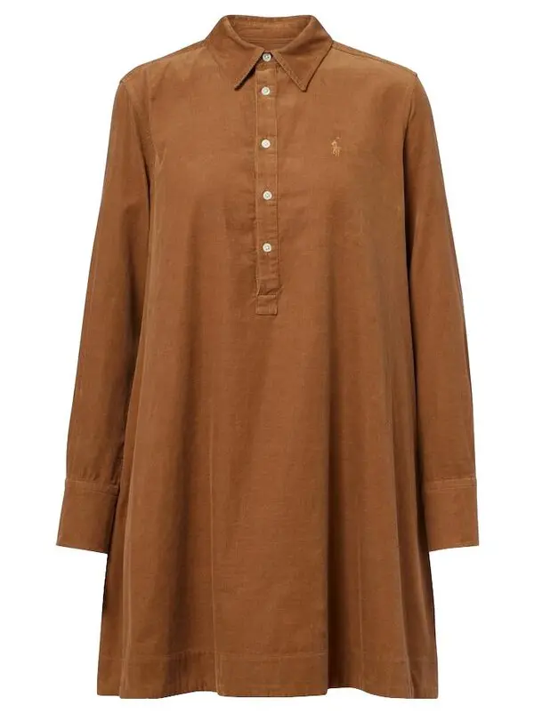Polo Ralph Lauren Cotton Corduroy Minidress - Beige