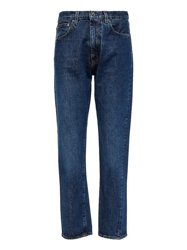TOTEME Twisted Seam Mid-rise Straight Jeans In Worn - Blue